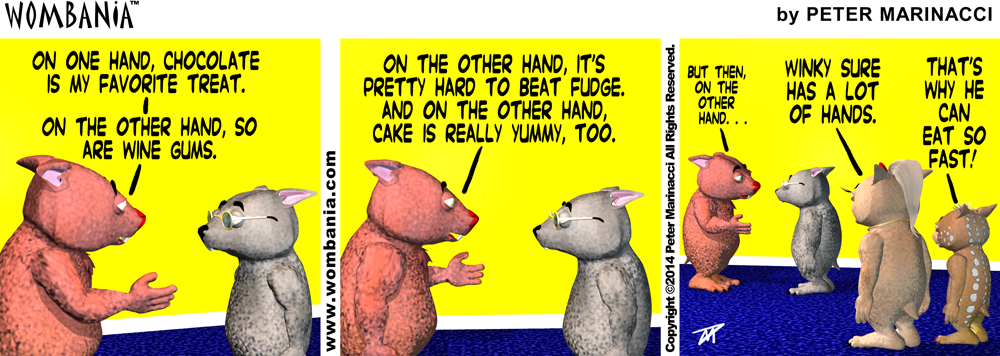 Too Many Hands – Wombania the Comic Strip